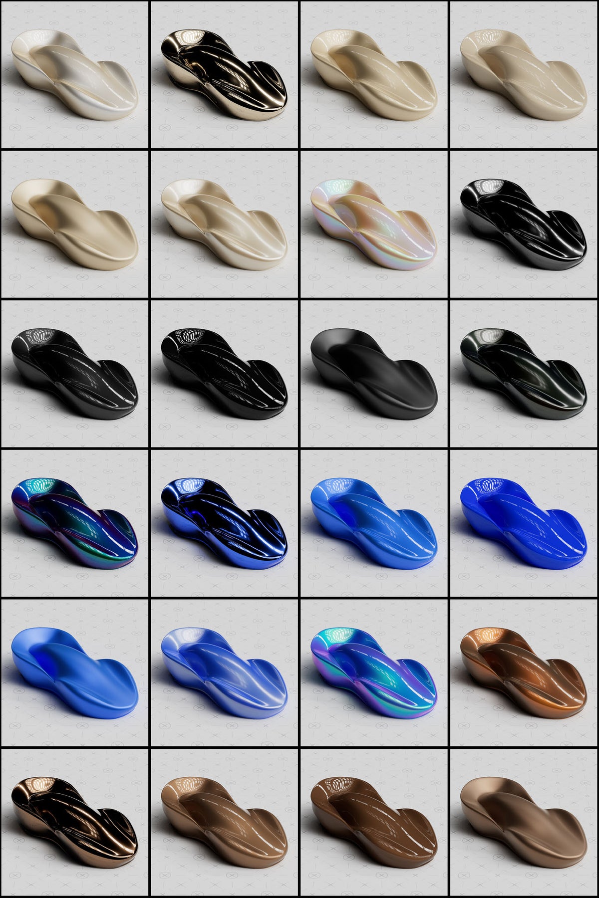 3D Car Paint Material Library Cinema 4D (Redshift & Octane)