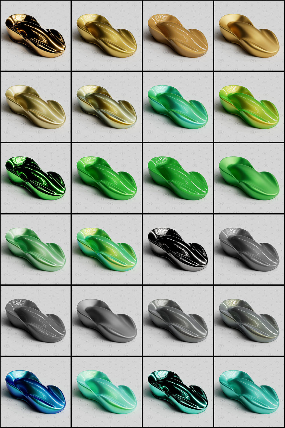 3D Car Paint Material Library Cinema 4D (Redshift & Octane)